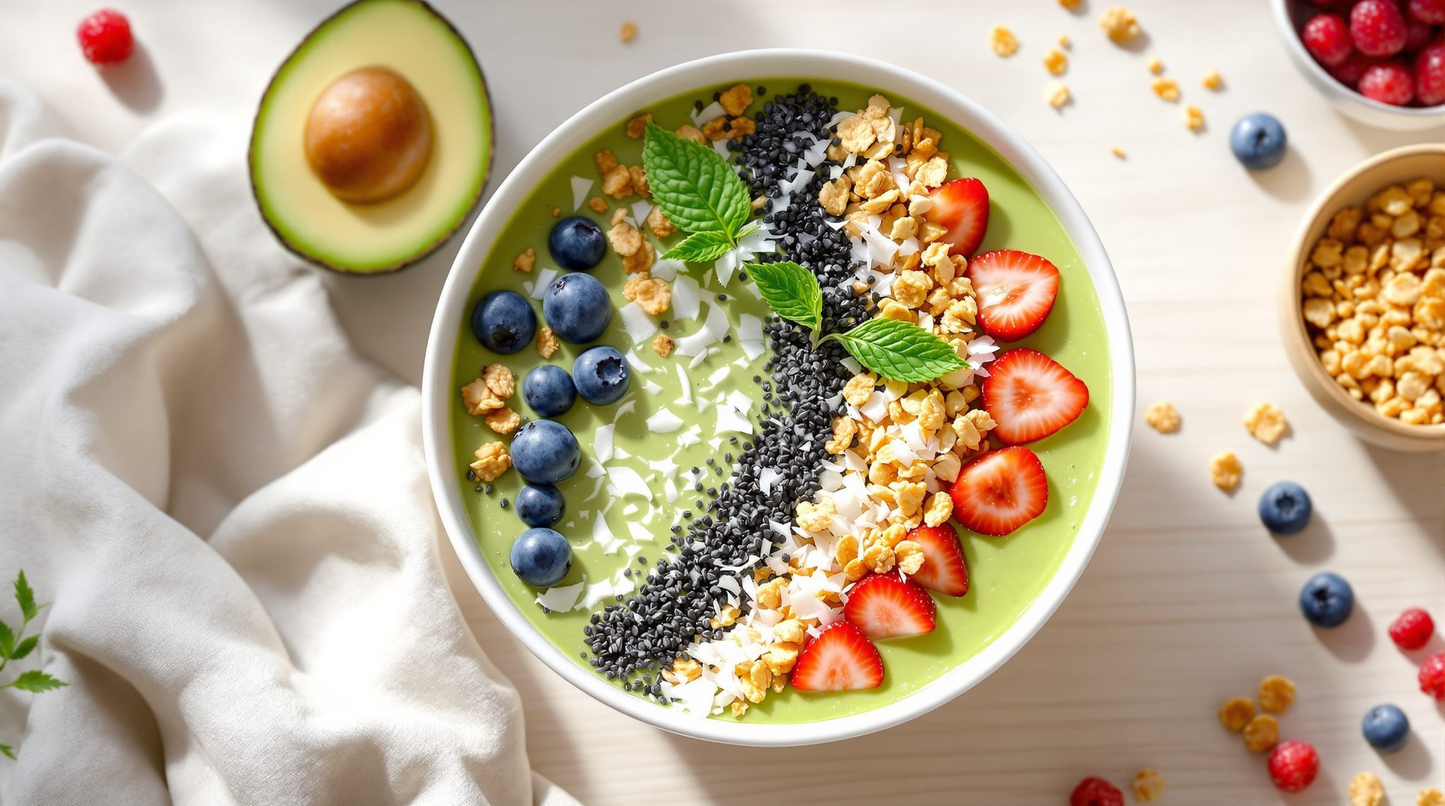 Smoothie bowl med avocado opskrift - cremet og mættende